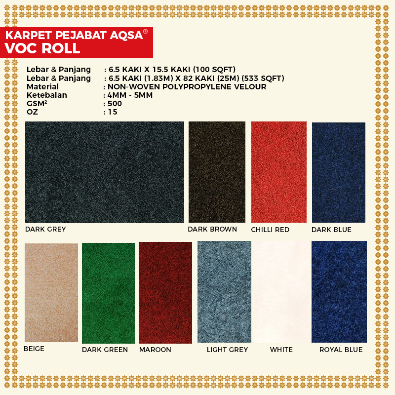 Voc Roll Aqsa - Al Aqsa Carpets (Online)